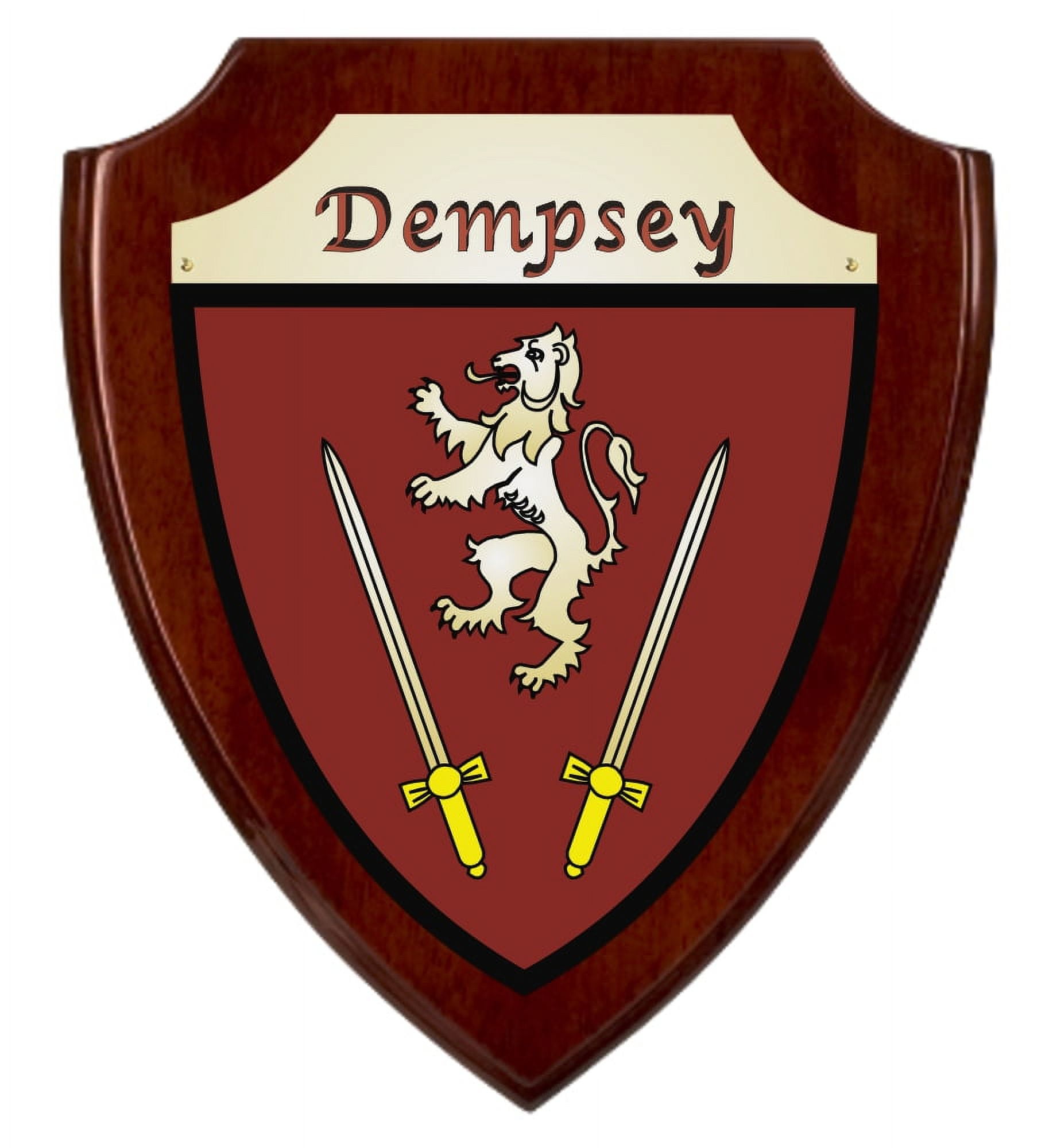 Dempsey Irish Coat of Arms Shield Plaque - Rosewood Finish - Walmart.com
