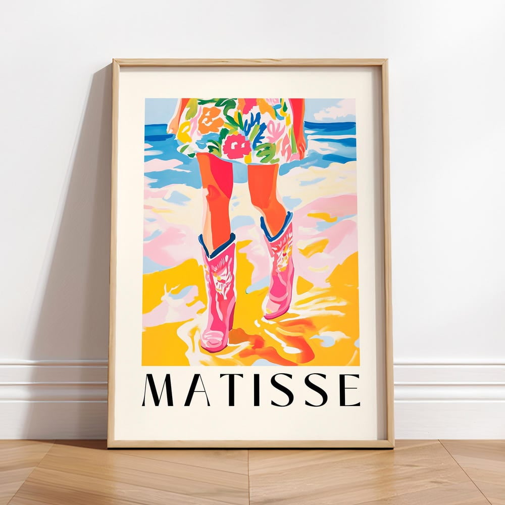 Demure Coastal Cowgirl Print, Beachy Decor, Pink Dopamine Art, Boho Art ...