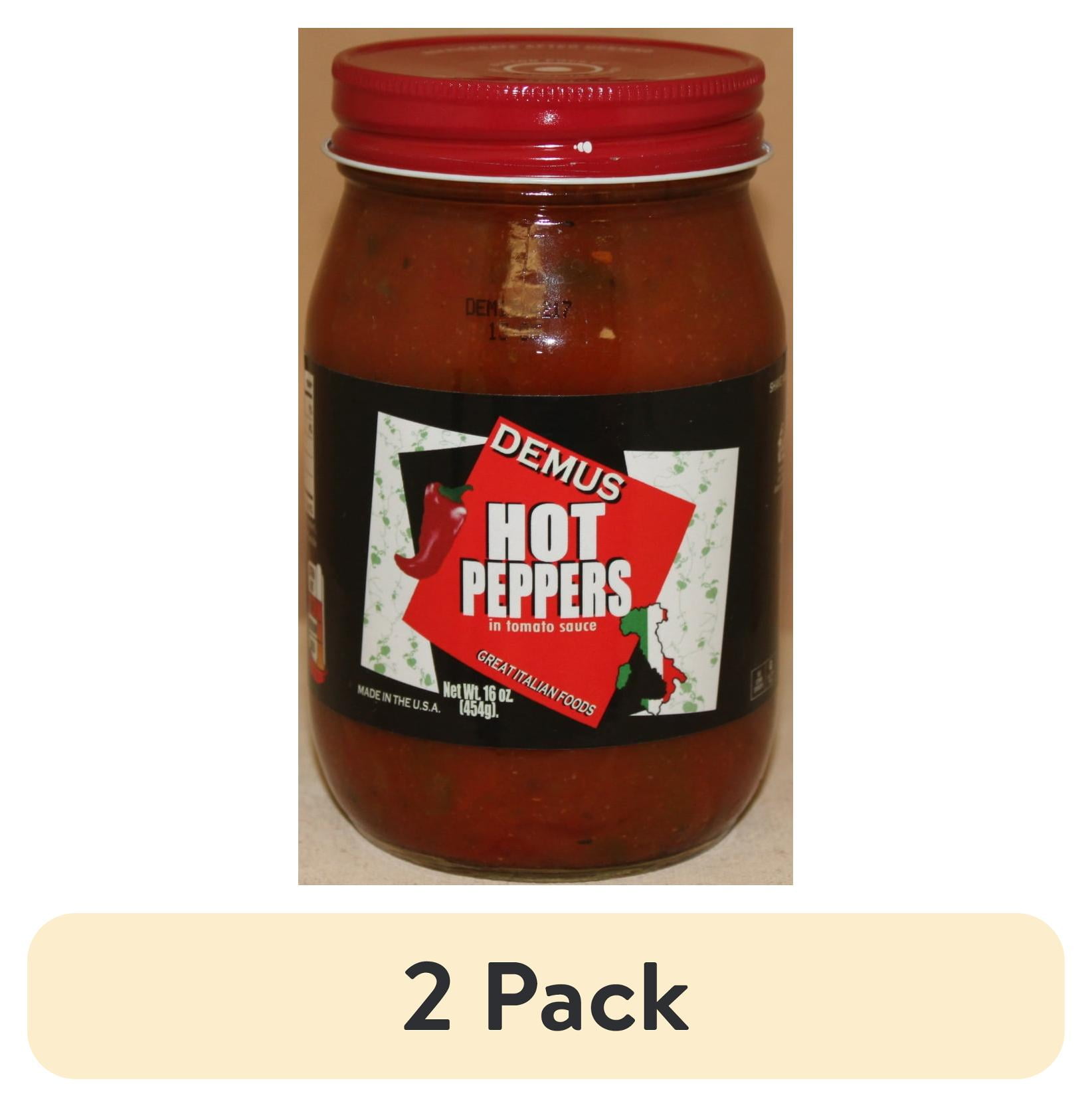 (2 pack) Demus Hot Peppers In Tomato Sauce, 16 oz - Walmart.com