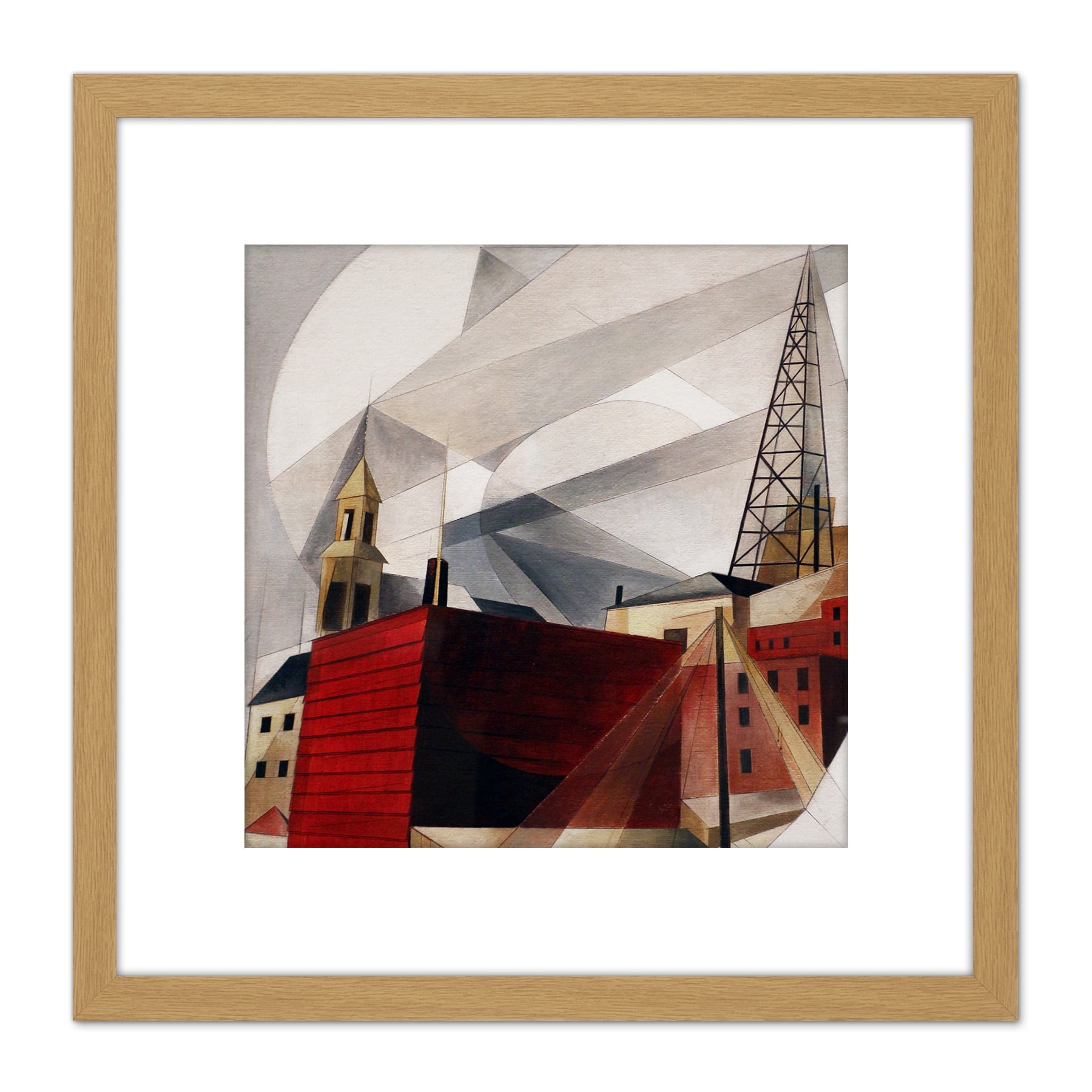Demuth Lancaster Pa Buildings Precisionist Painting 8X8 Inch Square ...