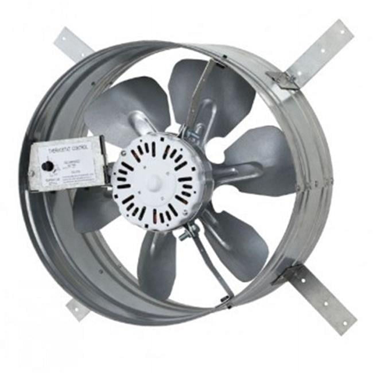 Den Designs Automatic 1220 CFM Galvanized Steel Attic Ventilator Fan, 1-Speed for Attic - Silver ...