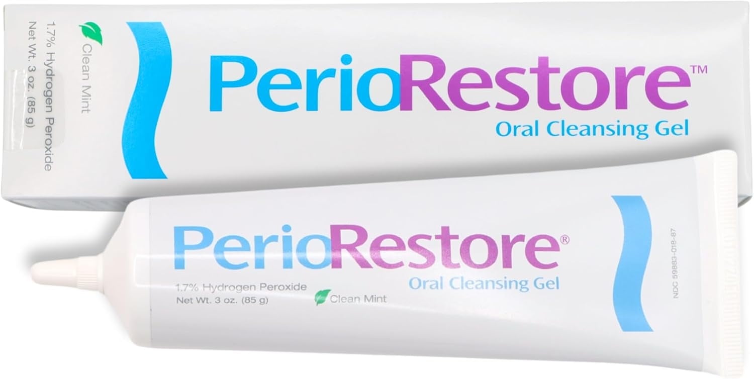 PerioRestore Gel, Mint Flavor, 3 Ounce Tube, Hydrogen Peroxide Dental ...