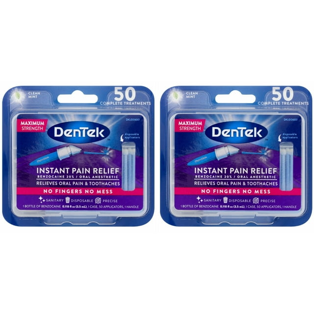 DenTek Adult Instant Pain Relief Kit, 50 ea (Pack of 2) - Walmart.com