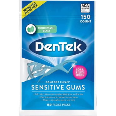 DenTek Complete Clean Fresh Mint Flavored Angled Floss Picks, 75 Count ...