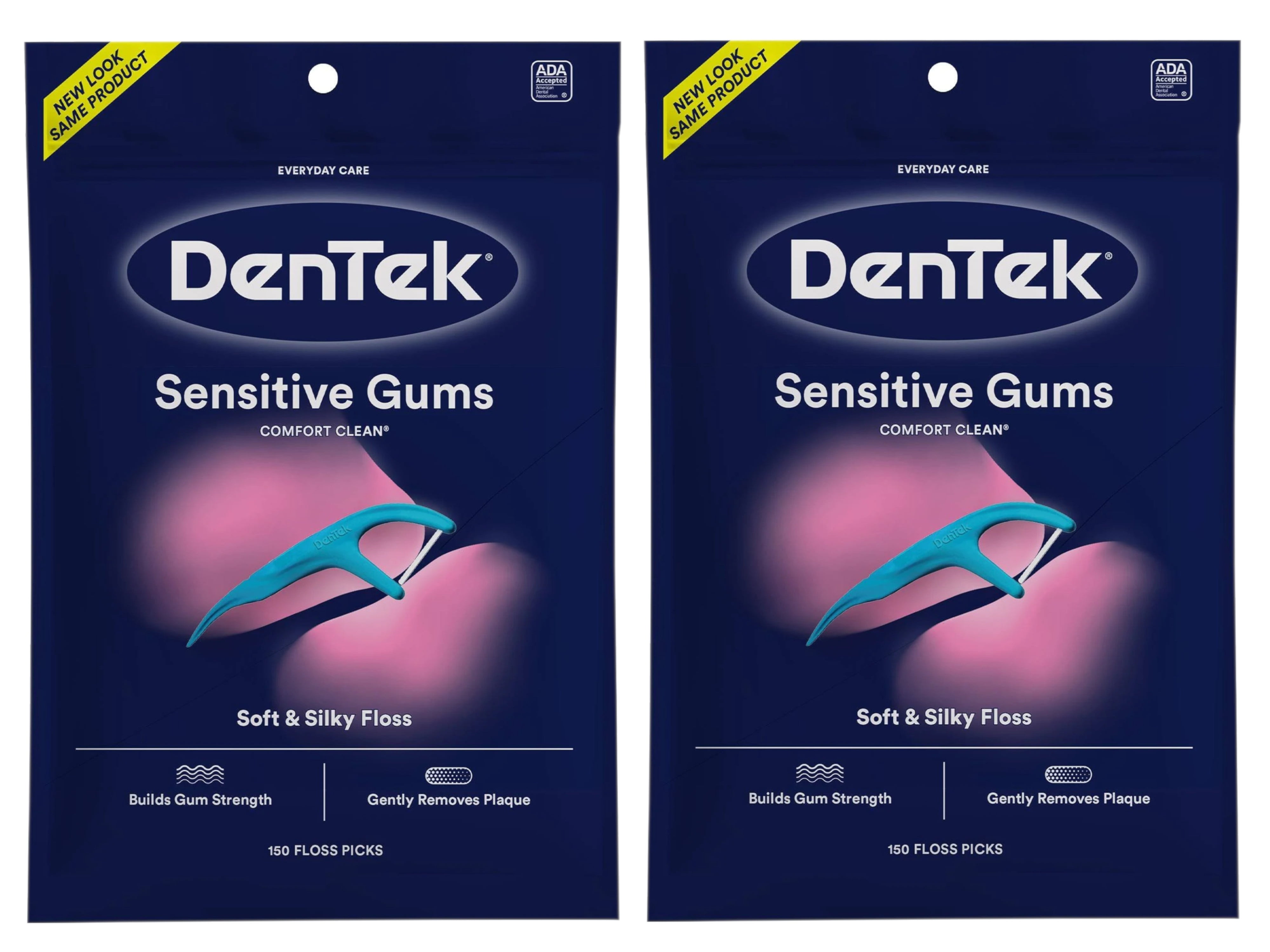 DenTek Sensitive Gums Floss Picks, Comfort Clean Soft & Silky Floss ...