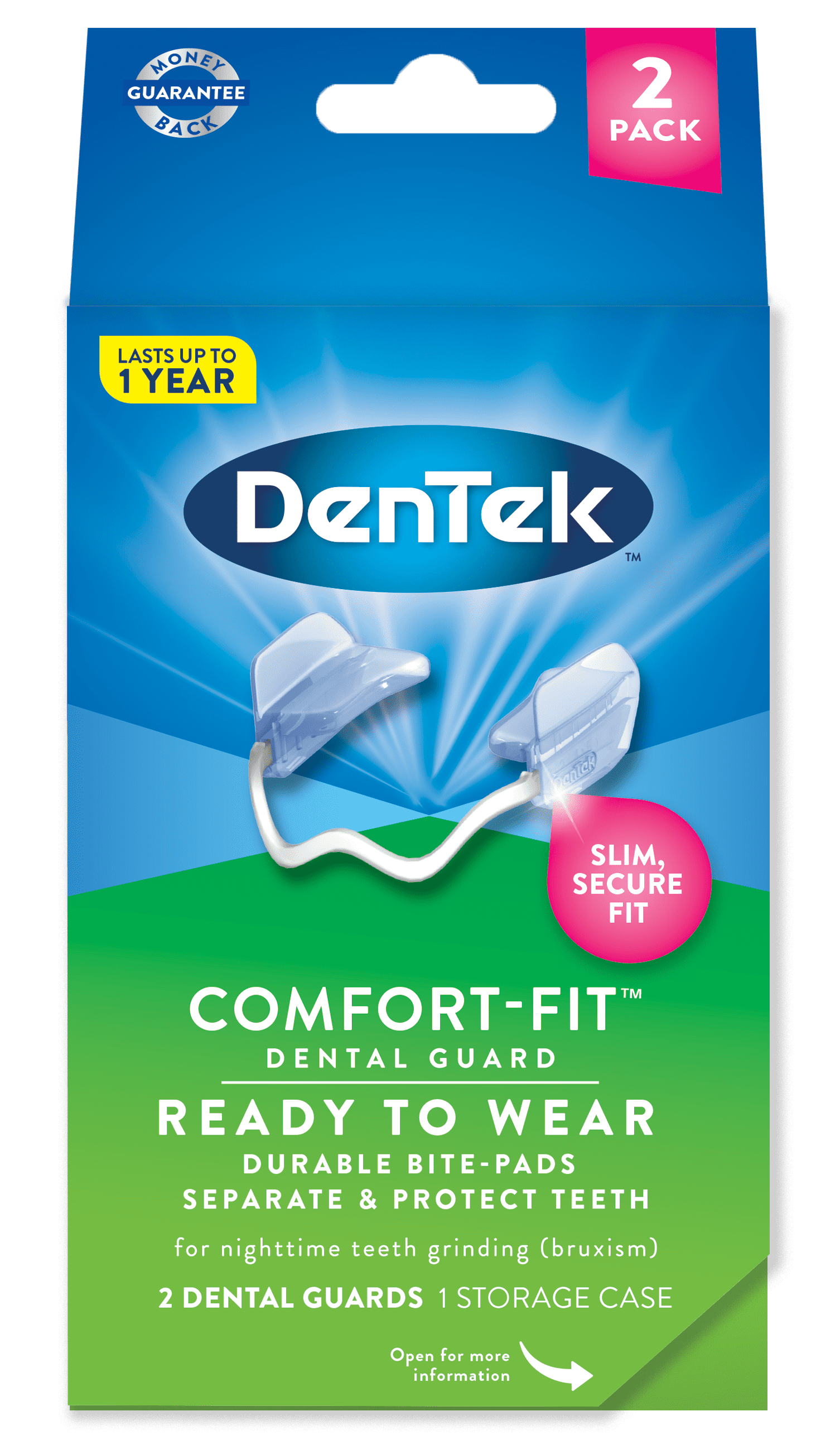 DenTek Comfort-Fit Dental Guards, Slim Lower Teeth Protector, Nighttime ...