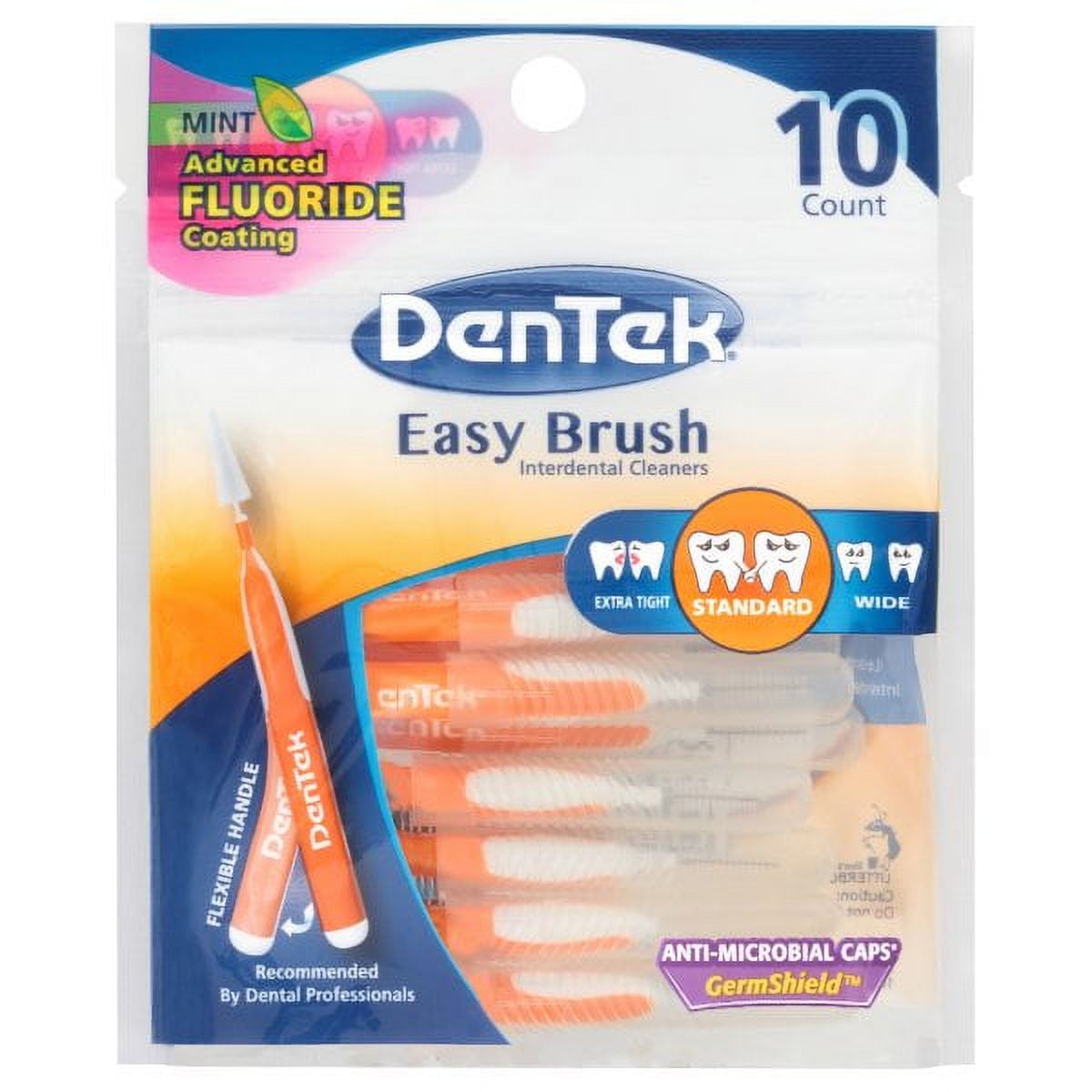 DenTek Oral Dental Easy Brush Cleaners, Small Teeth & Gum Cleaning ...
