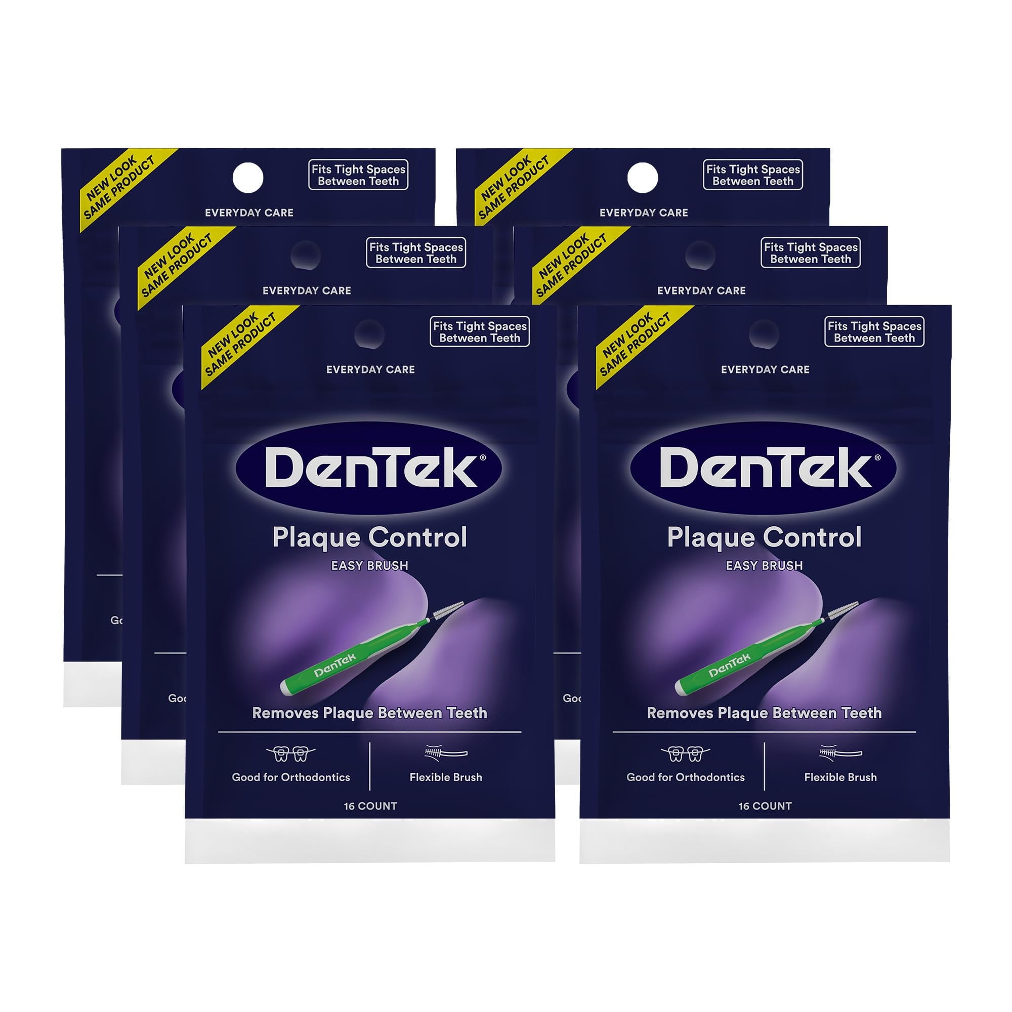 DenTek Easy Brush Plaque NG01 Control Interdental Cleaners, Tight, 16 ...