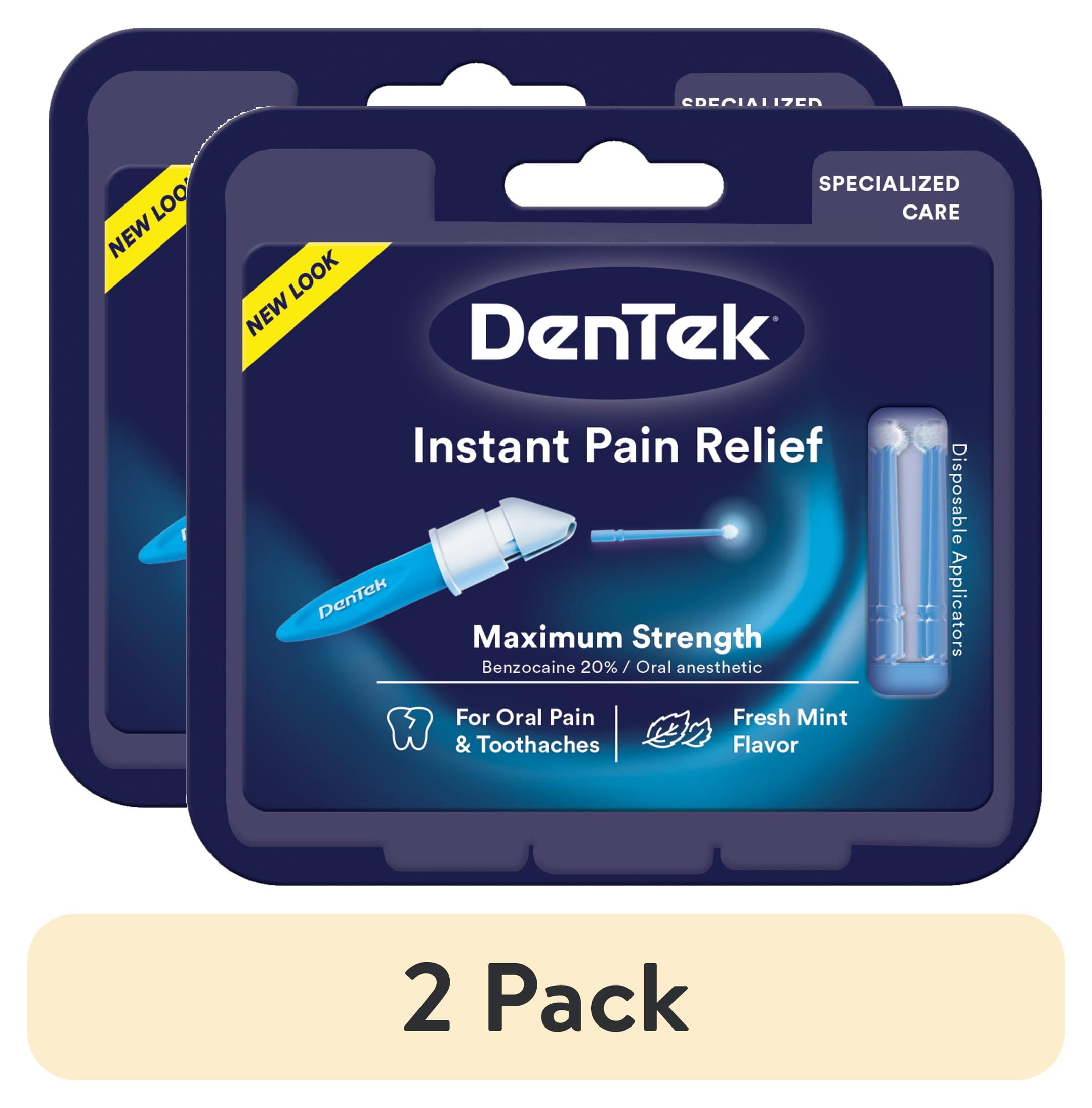 (2 pack) DenTek Instant Pain Relief Advanced Kit 50 Treatments - Walmart.com