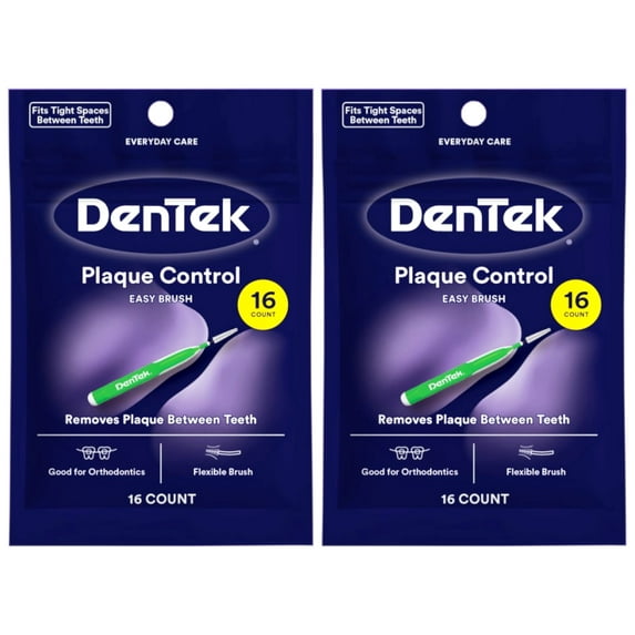DenTek Plaque Control Interdental Cleaners Tight, Fresh Mint, 16ct, 2 ...