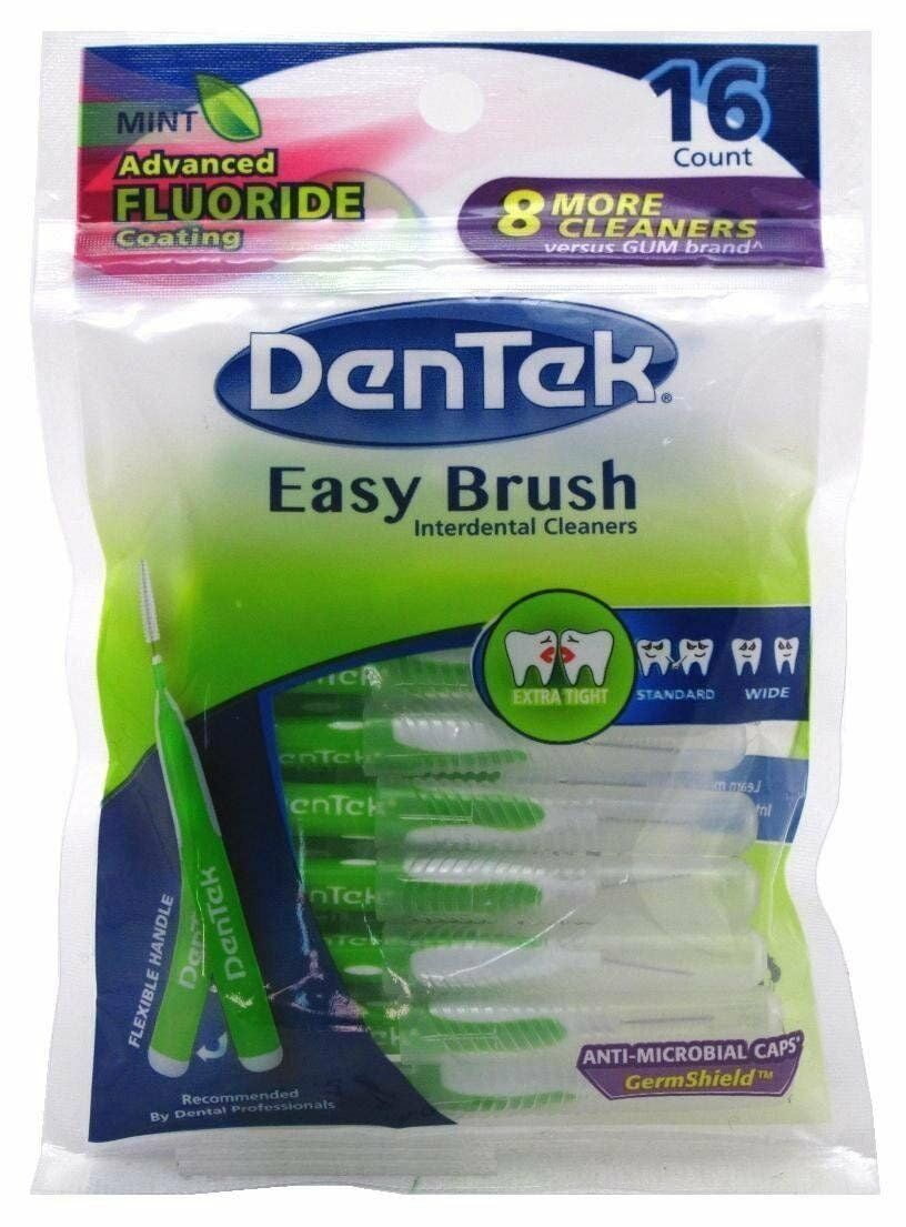 DenTek Plaque Control Interdental Cleaners Tight, Fresh Mint, 16ct, 2 ...