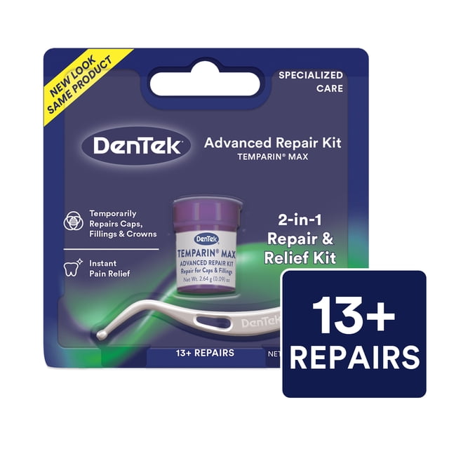 DenTek Temparin Max Dental Emergency Kit, Home Fixer for Cracked Teeth ...