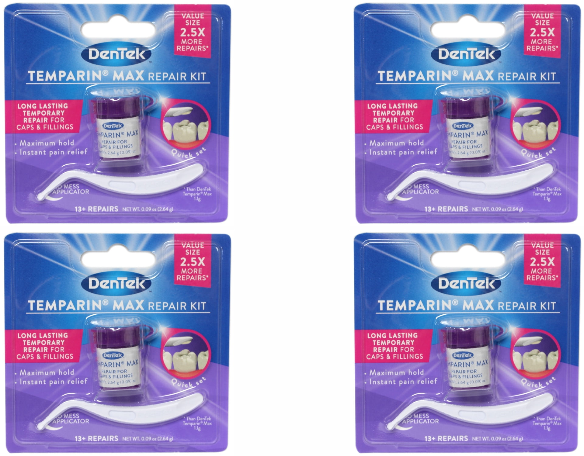 DenTek Temparin One Step Lost Filling Repair 1 Each (Pack of 4 ...