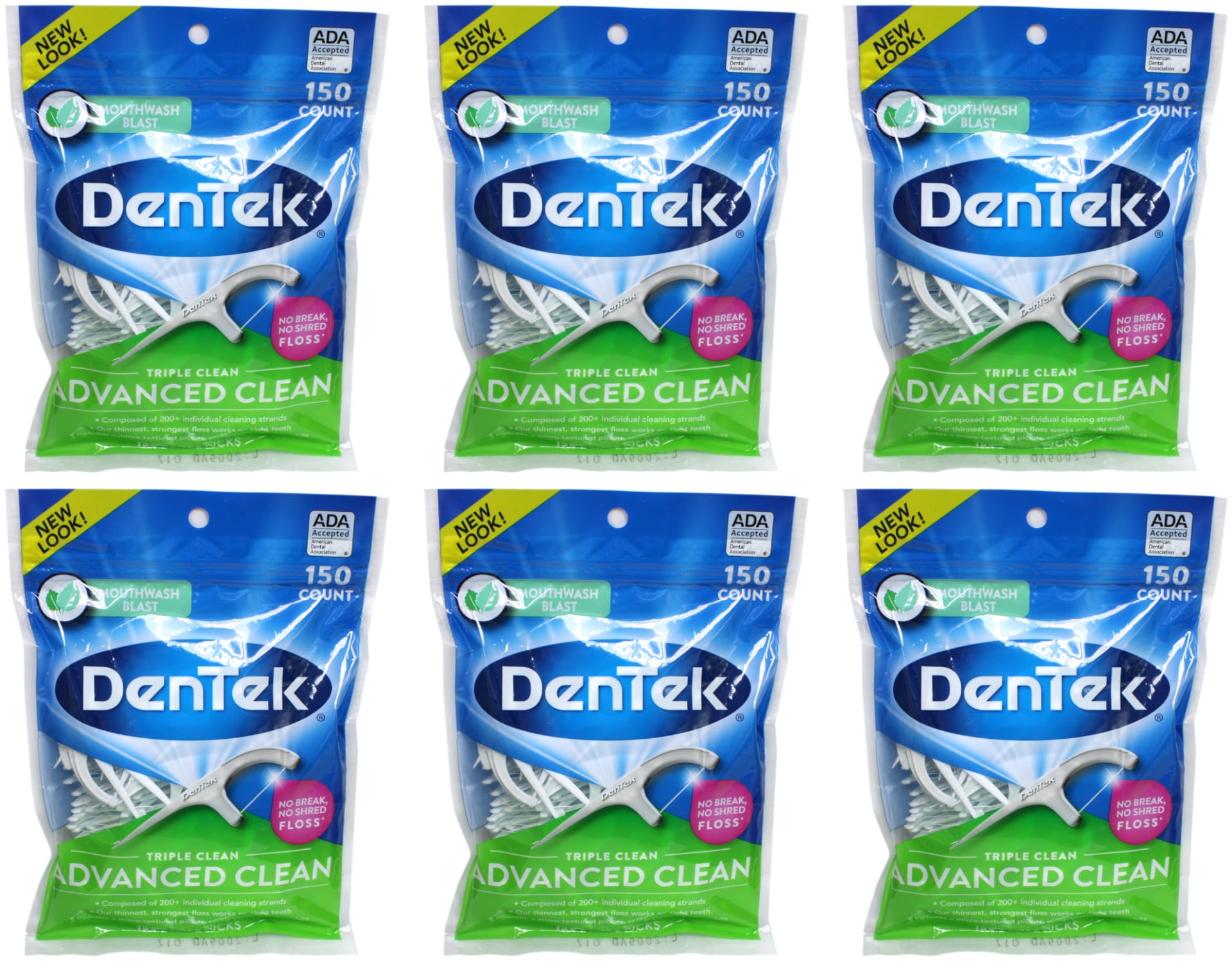 DenTek Triple Clean Advanced Clean Floss Picks, No Break & No Shred ...