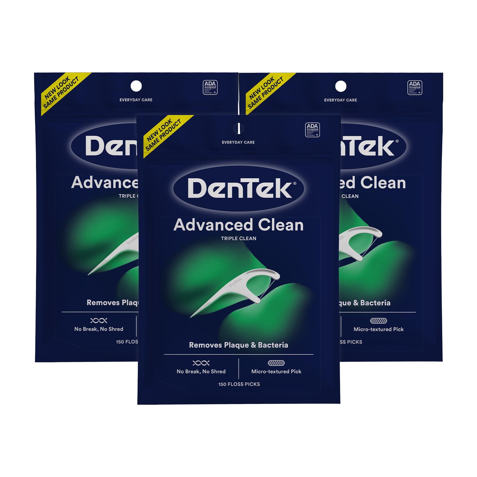 DenTek Triple Clean Advanced TSF6 Clean Floss Picks, No Break & No ...