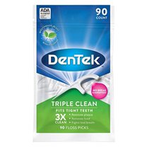 DenTek Complete Clean Fresh Mint Flavored Angled Floss Picks, 75 Count ...