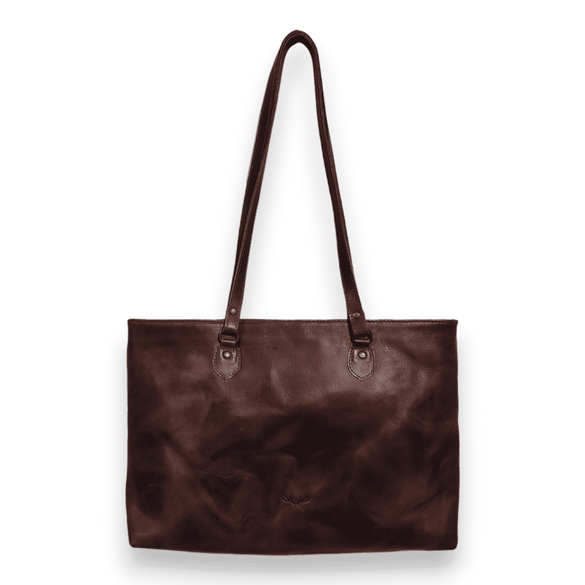 Denali Dark Vintage Brown Genuine Leather Large Tote Bag - Walmart.com