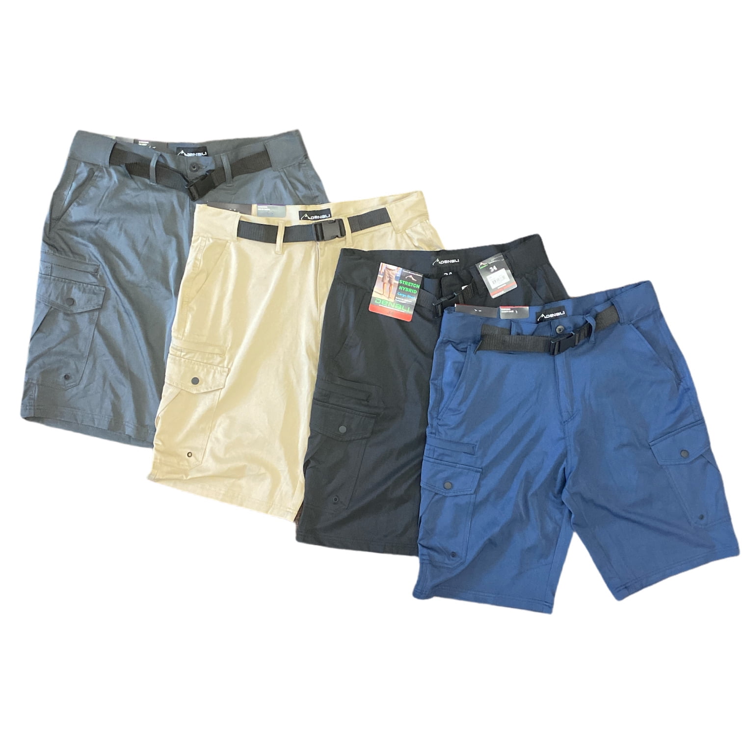 Denali Men's Lightweight Stretch Belted Hybrid Cargo Short - Walmart.com