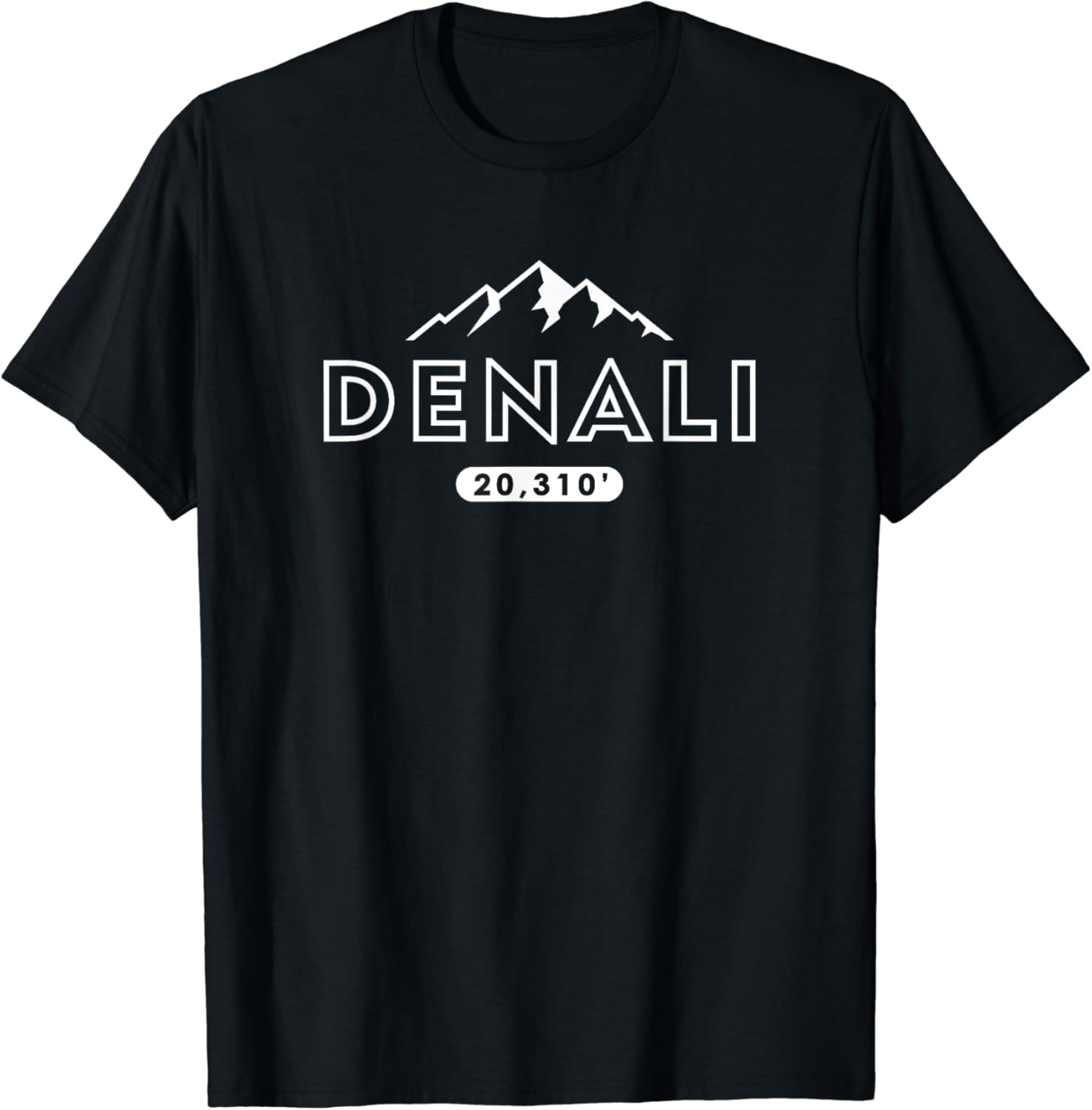 Denali Mountain Peak Elevation Mens Alaska T-Shirt - Walmart.com