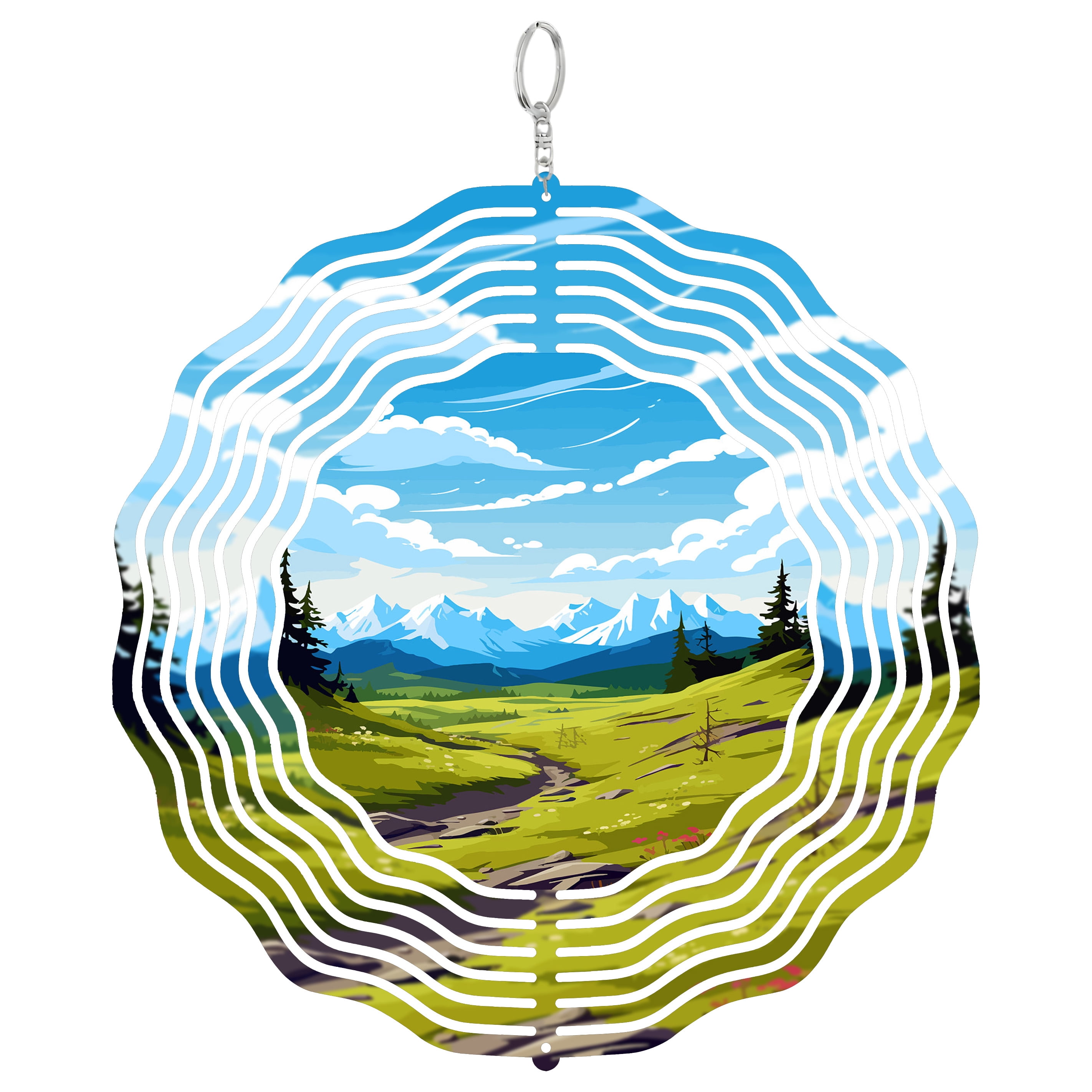 Denali National Park Alaska Peak 3D Wind Spinner Stainless Steel ...