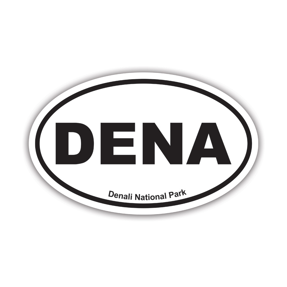 Denali National Park DENA Oval Sticker Decal - Self Adhesive Vinyl ...