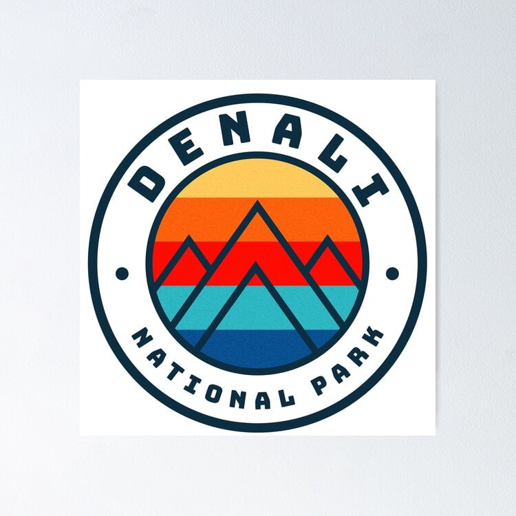 Denali National Park Dog AK Alaska Mountains Poster, 24x36 UNFRAMED ...