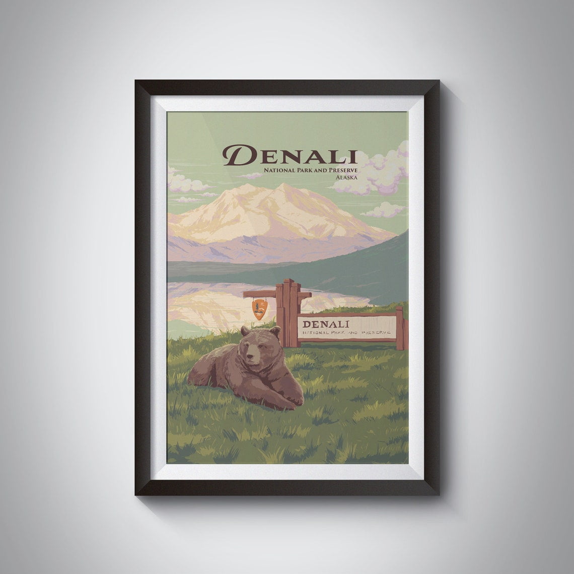 Denali National Park And Preserve Poster, Alaska Wall Art Gift, Wonder ...