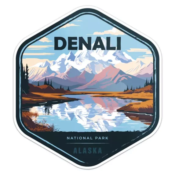 Denali National Park Sticker Phone Decal Water Bottle Stickers Car ...