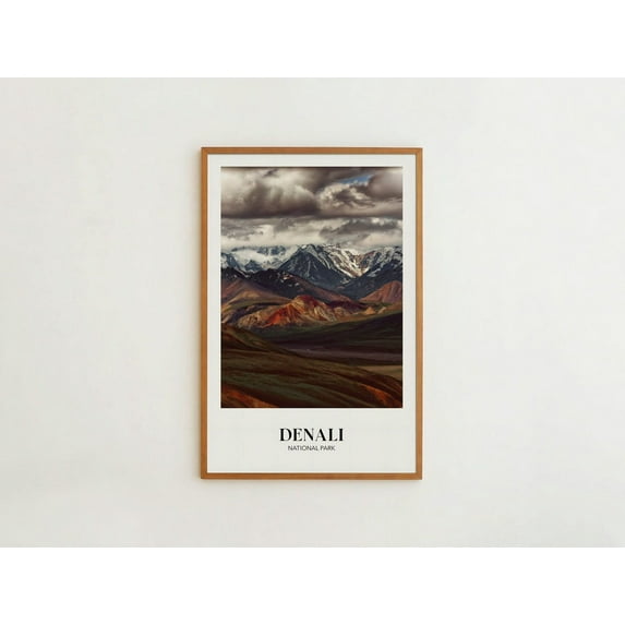 Denali National Park Travel Wall Art, Unframed Paper Print Size 24x36 ...