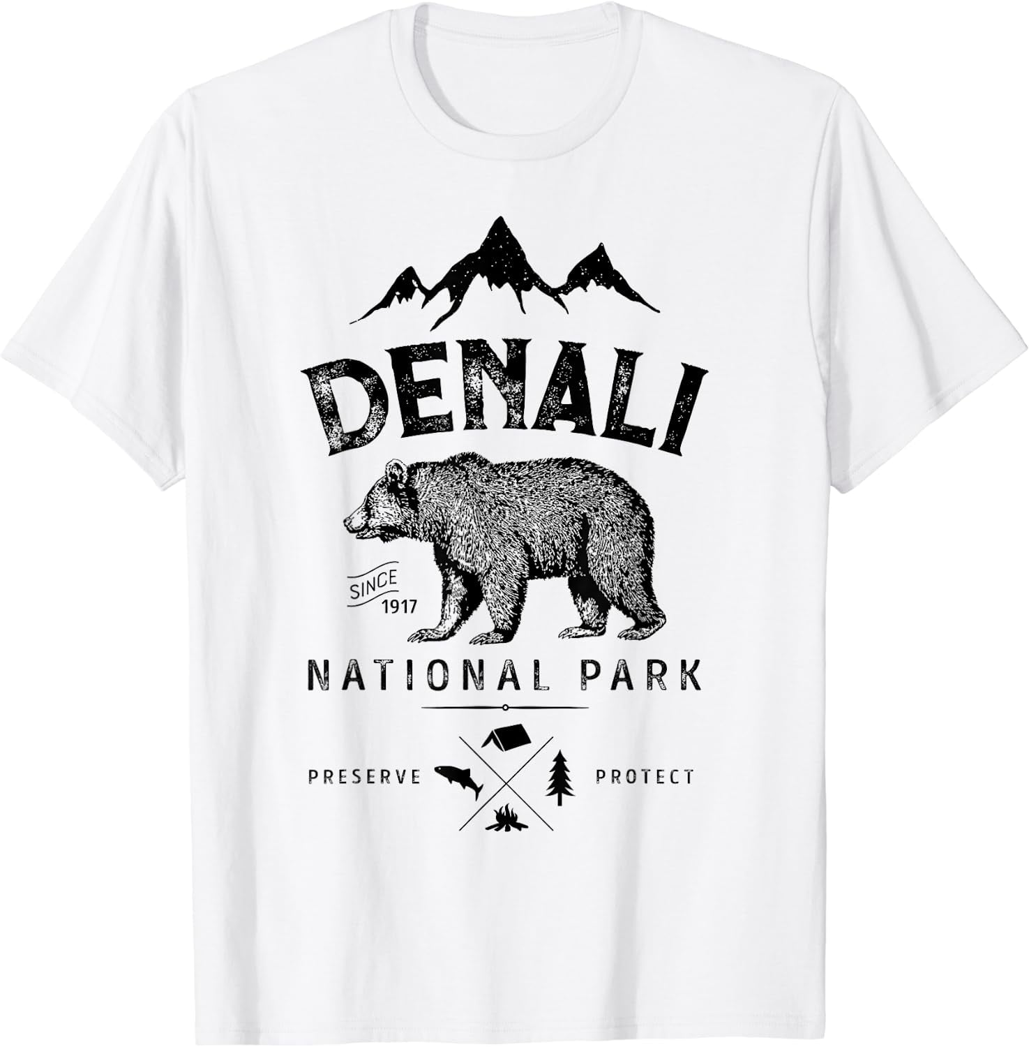 Denali National Park and Preserve T Shirt US Alaska Vintage T-Shirt ...