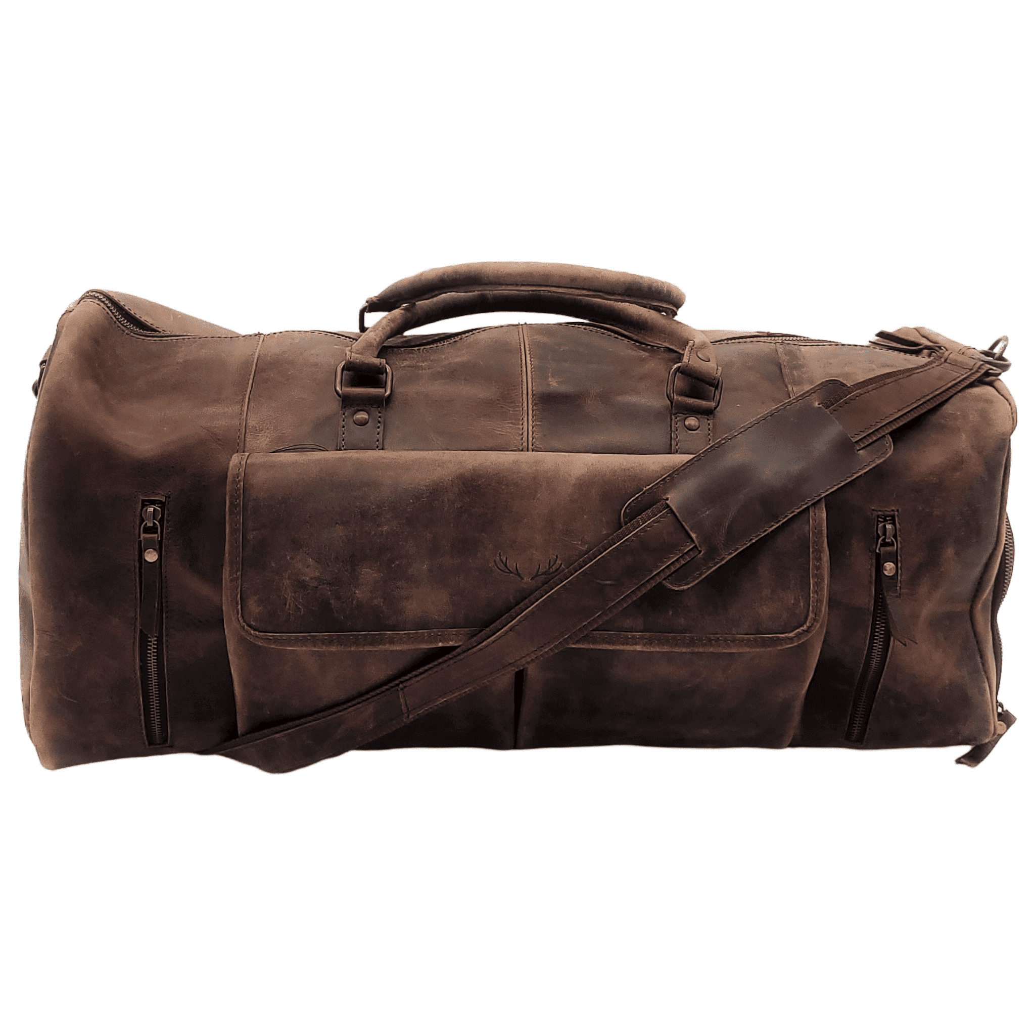 Denali Vintage Saddle Leather Weekender Leather Duffel Bag - Walmart.com