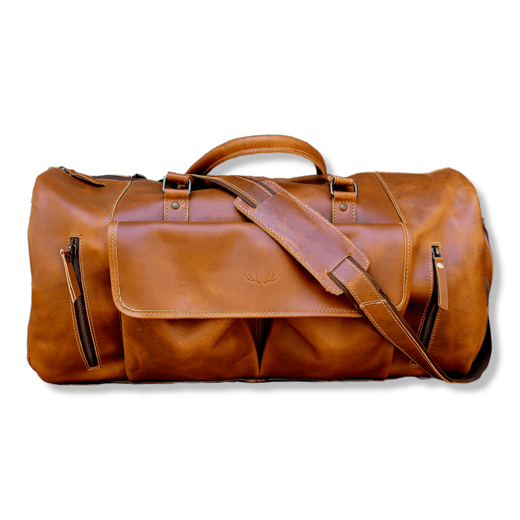 Denali Vintage Saddle Leather Weekender Leather Duffel Bag - Walmart.com