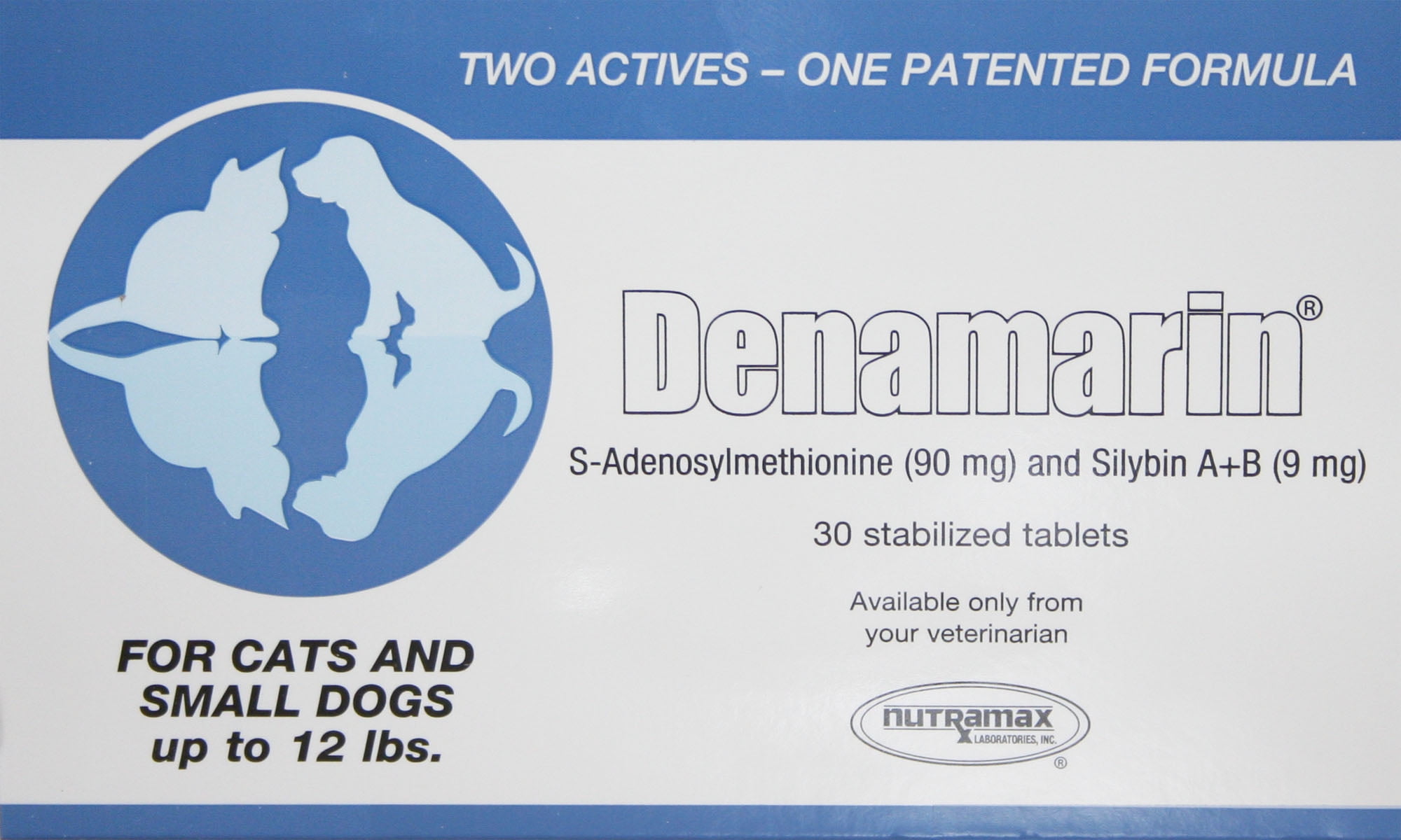 Nutramax Denamarin Pet Medications - SAMe & Silybin Tablets for Liver ...