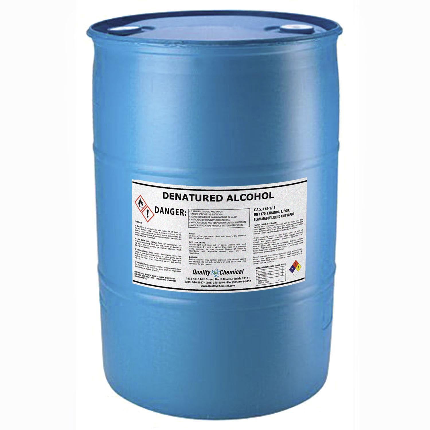 Denatured Alcohol (Ethanol) 200 proof - 55 gallon drum - Walmart.com