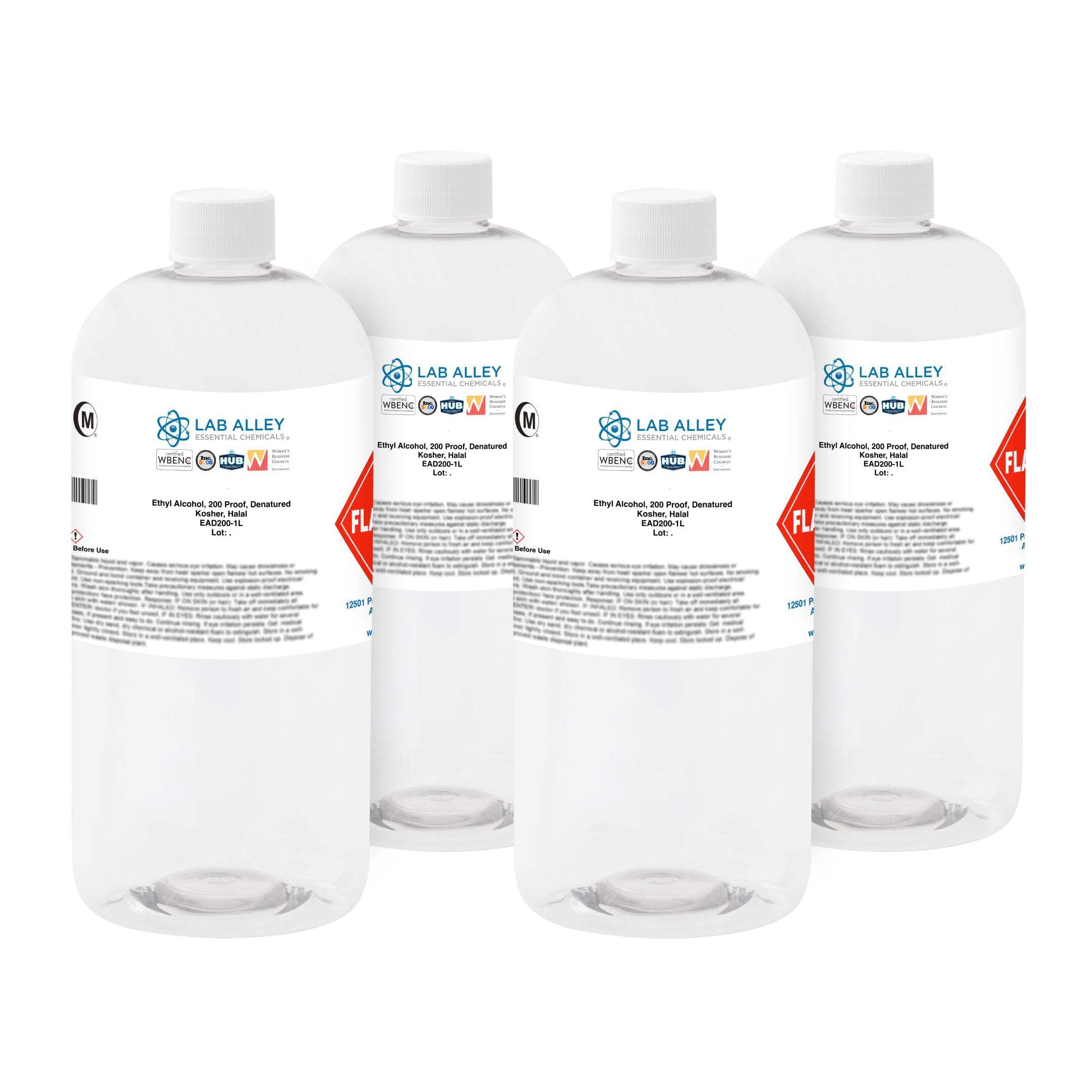 Lab Alley Denatured Ethanol 200 Proof, Kosher & Halal Certified, GMO ...