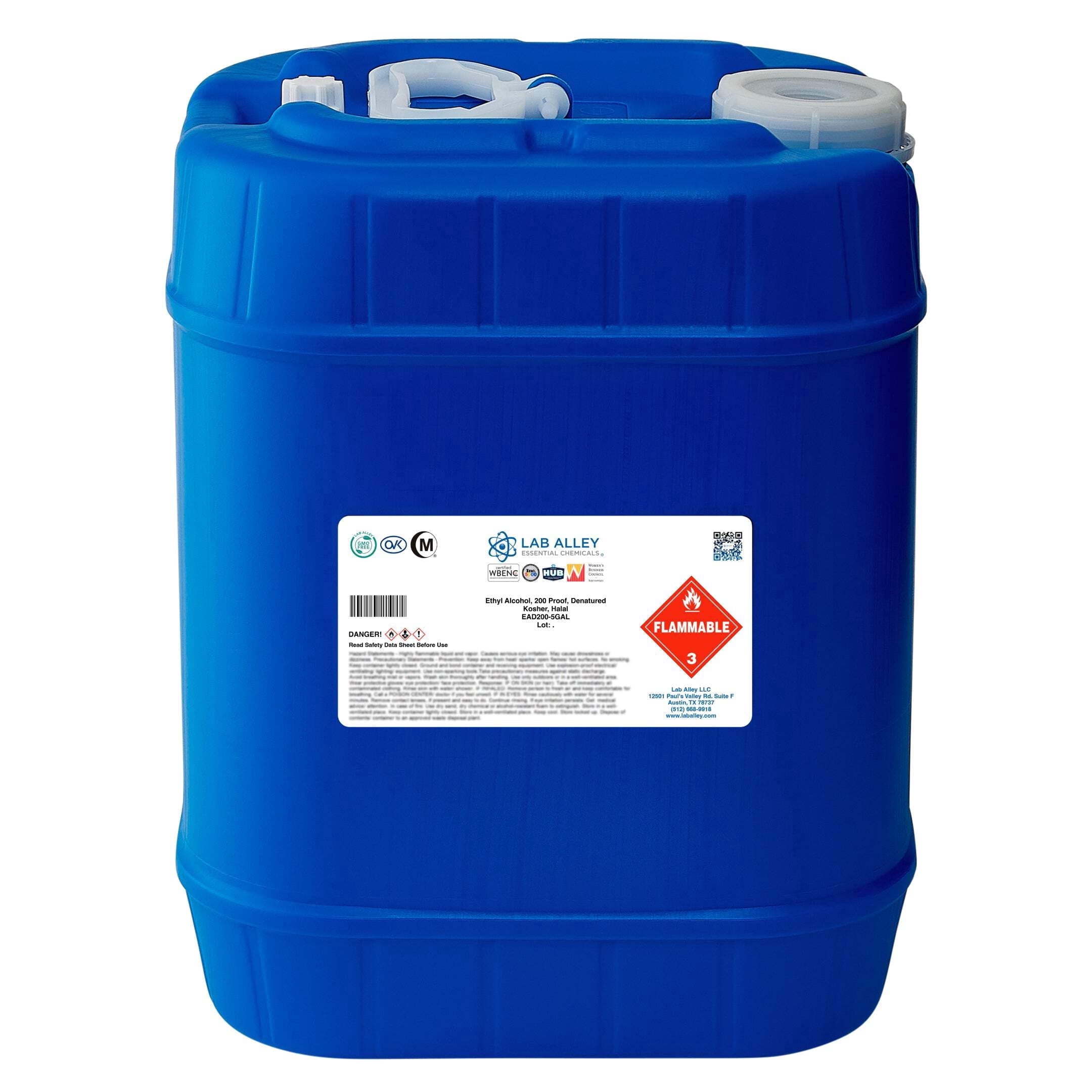 Lab Alley Denatured Ethanol 200 Proof, Kosher & Halal Certified, GMO ...