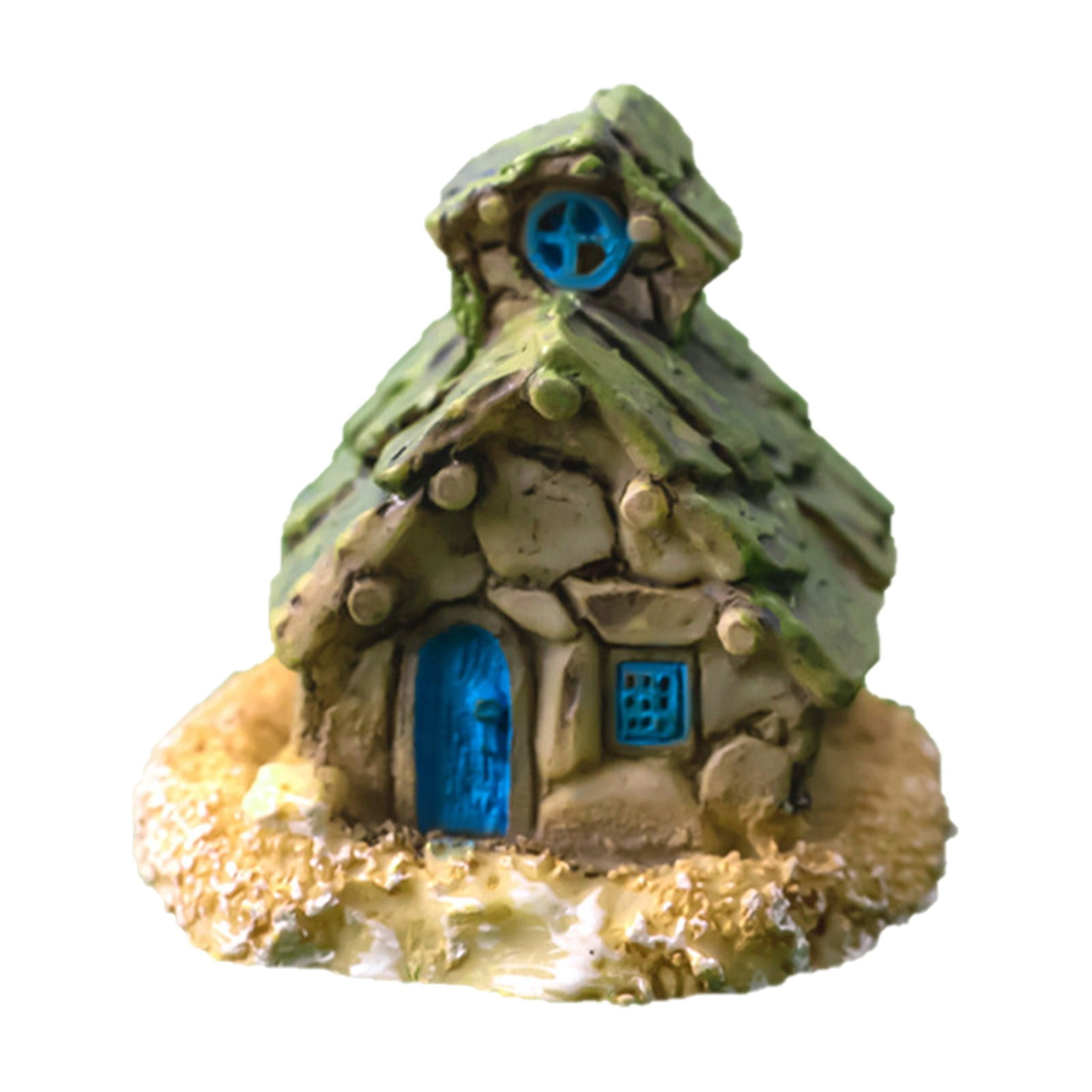 Denbek Elf Castle Stone House Moss Micro Landscape Ornaments ...