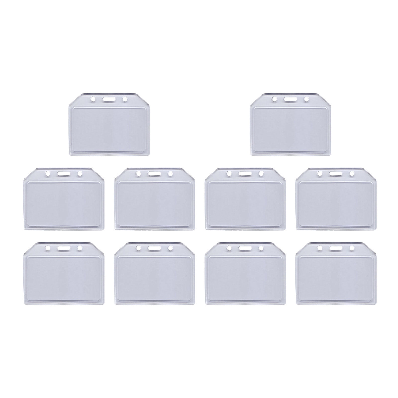 Denbek Hot Clearance 4x3 Inch Vertical Soft Badge Holder Without String And Paper 10pcs 10