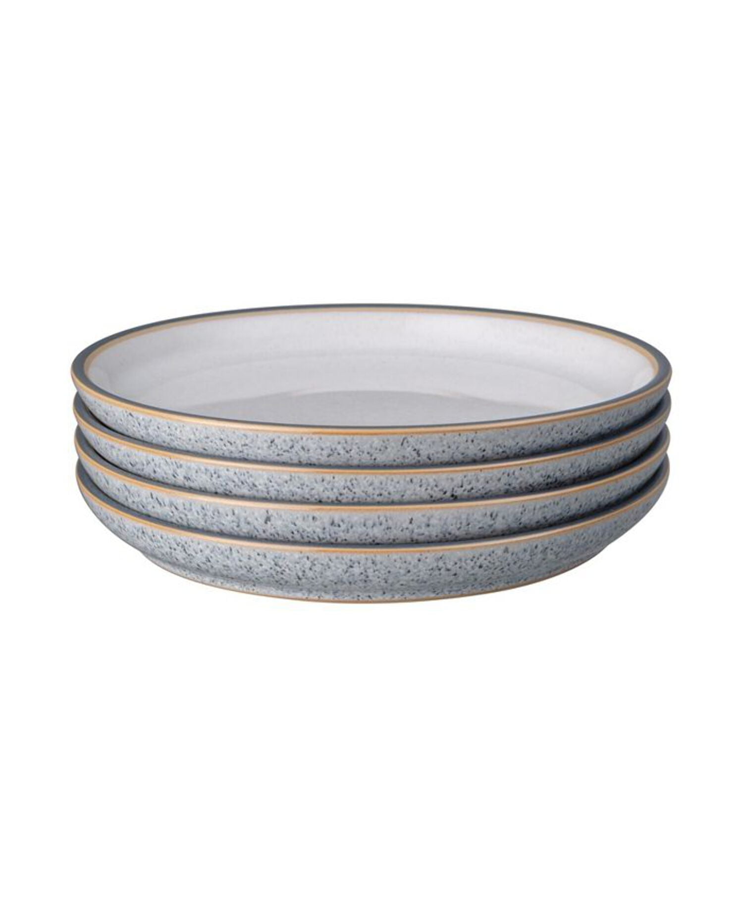 Denby Studio Craft Grey/White 4 Piece Medium Coupe Plate Set Gray ...