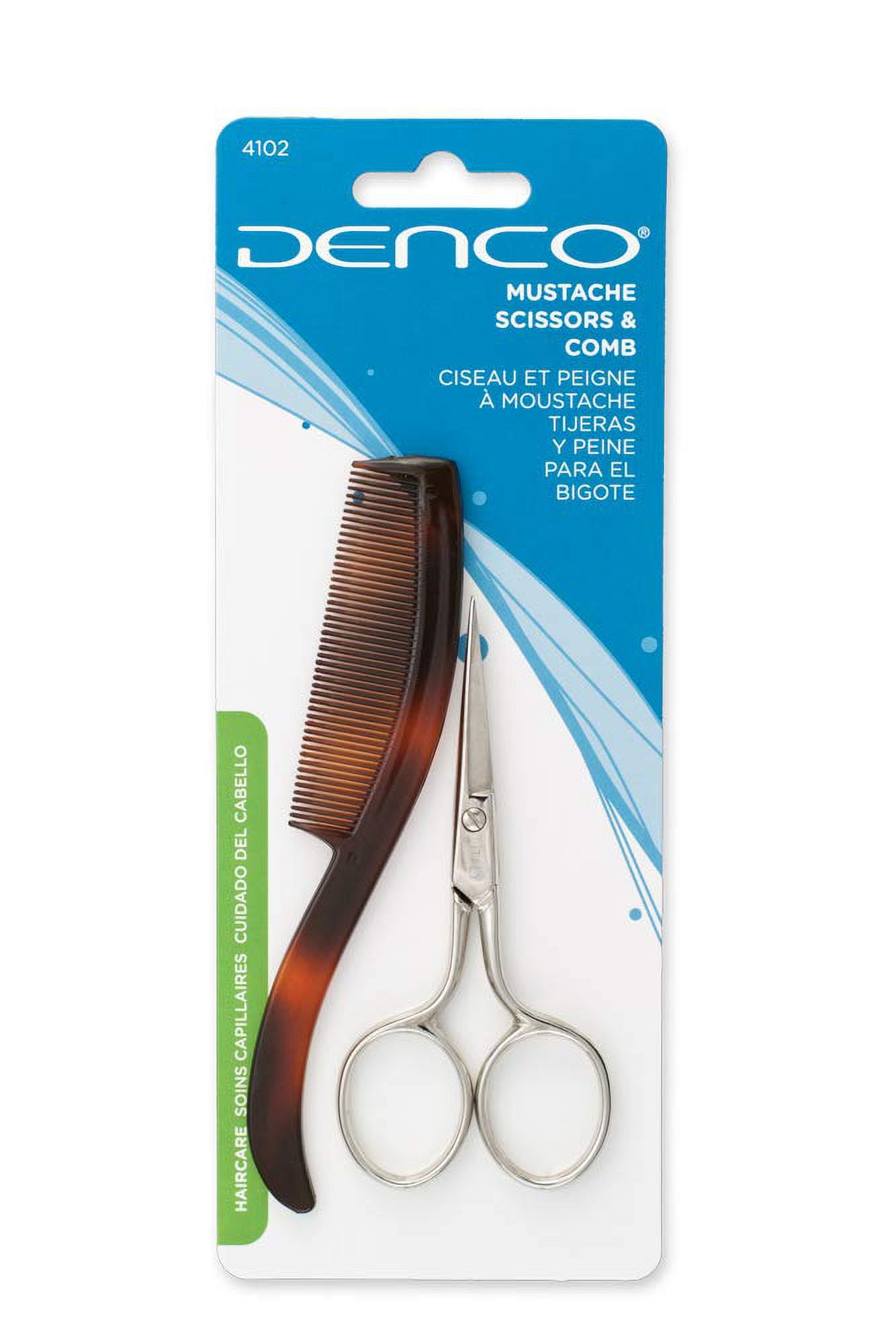 Denco 3.5" Mustache Scissors & Comb - Walmart.com