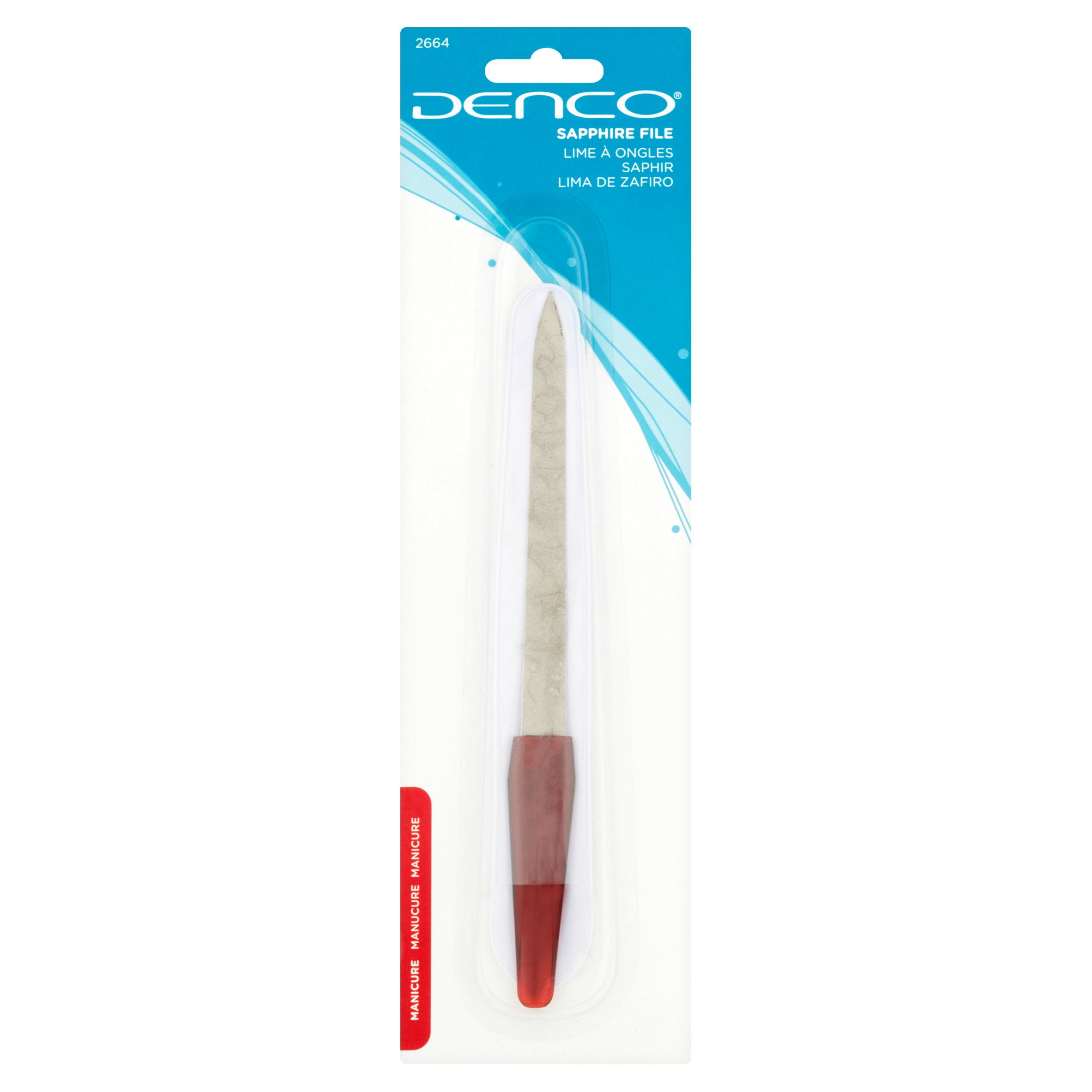 Denco Dual-Sided 280 Grit Large Sapphire File with Sheath - Walmart.com