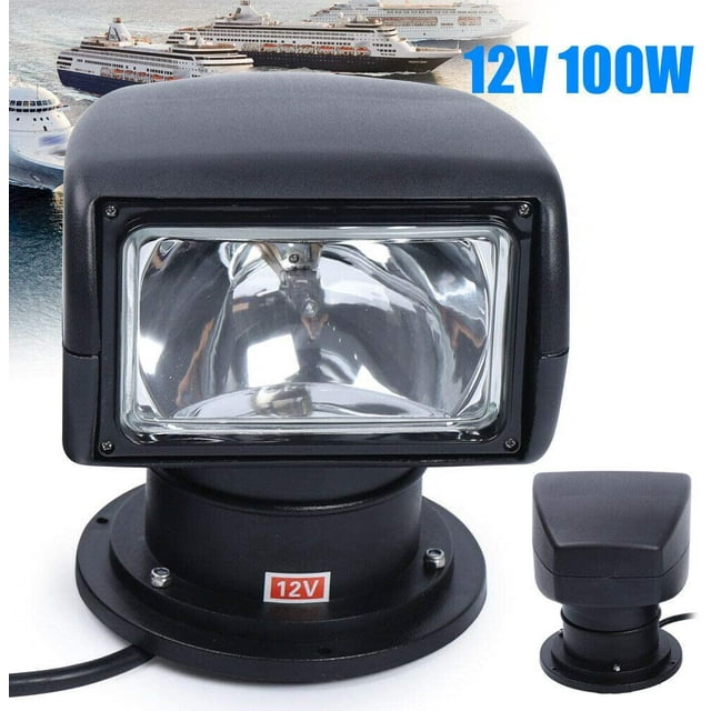 Denest 100W LED Boat Spotlight Marine Searchlight Spot Light, Remote ...