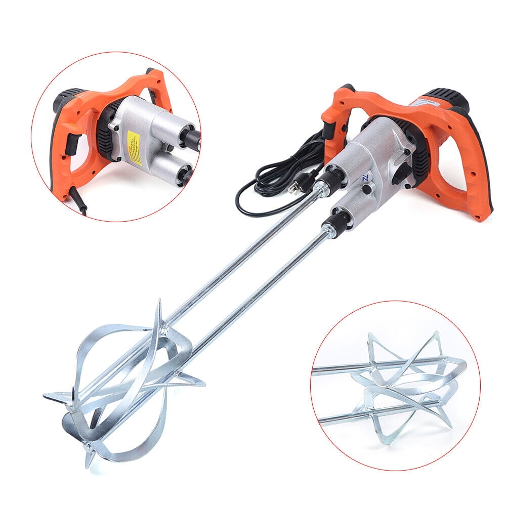 Denest 1800W Electric Mortar Mixer Double Paddle 2 Speed Cement Grout ...