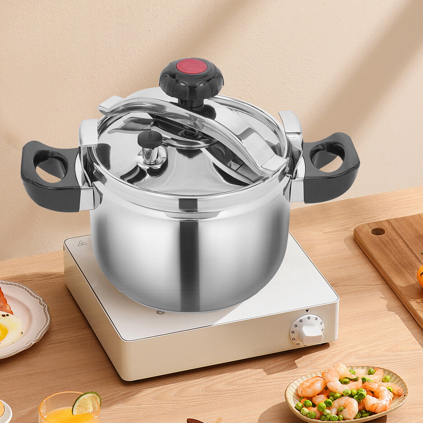 Denest 5L Pressure Canner Cooker Stainless Steel Pressure Pot Kitchen ...