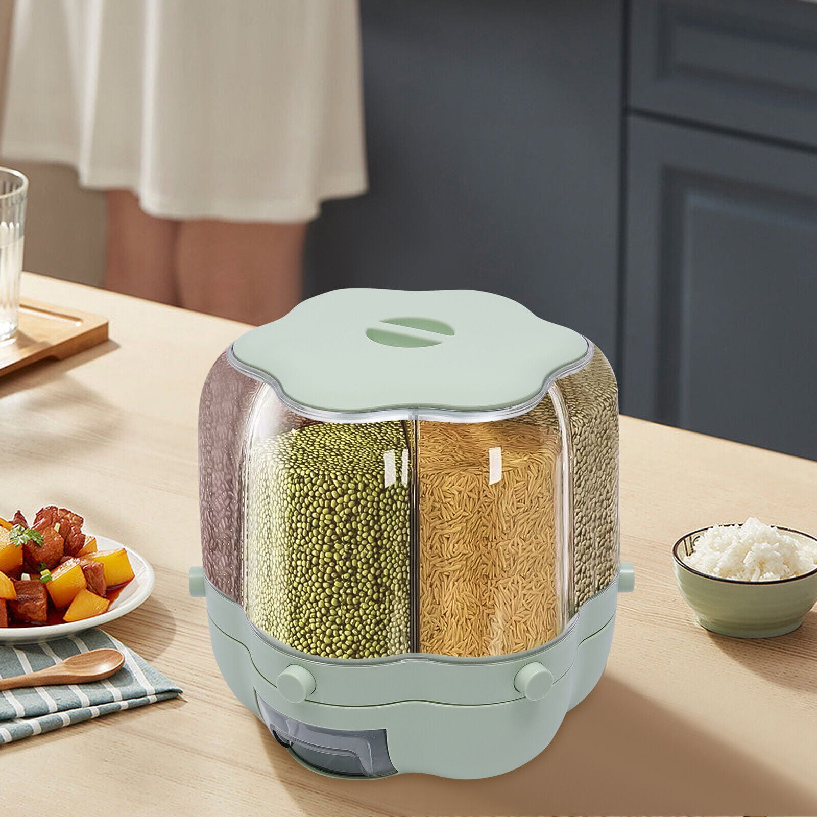 Denest 6 Barns Cereal Dispenser Rice Grain Dry Food Storage Container ...