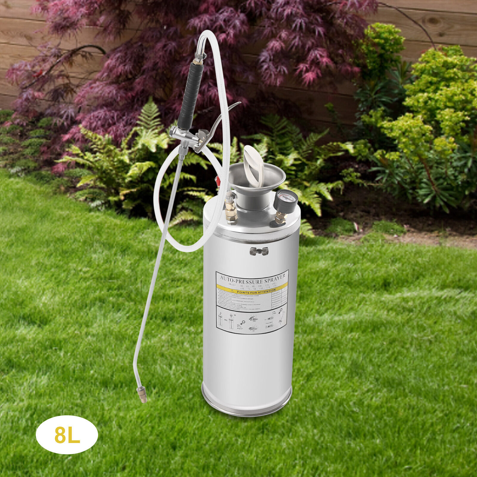 Denest 8l Sprayer Stainless Steel For Pesticide Clean And Sanitizing ...