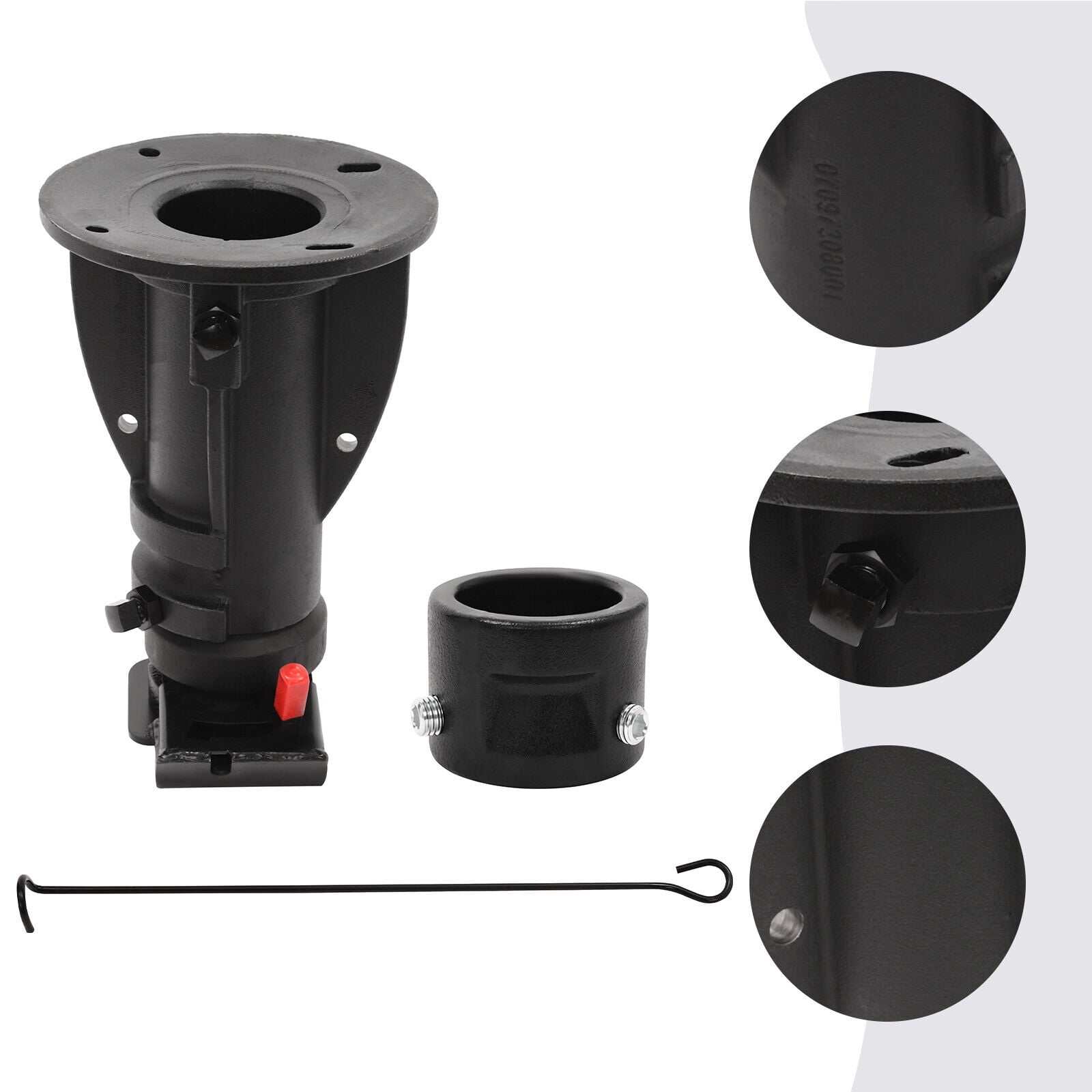 Denest Black Fifth Wheel Camper RV Adapter Hitch to Gooseneck 12" ~ 16 ...