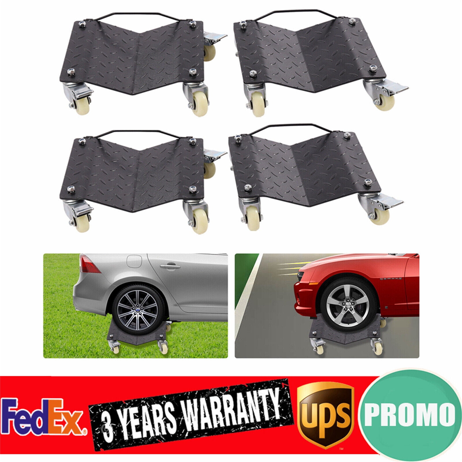 Denest Car Dolly Wheel Tire Dolly 4 x Heavy Duty Skate Auto Repair ...