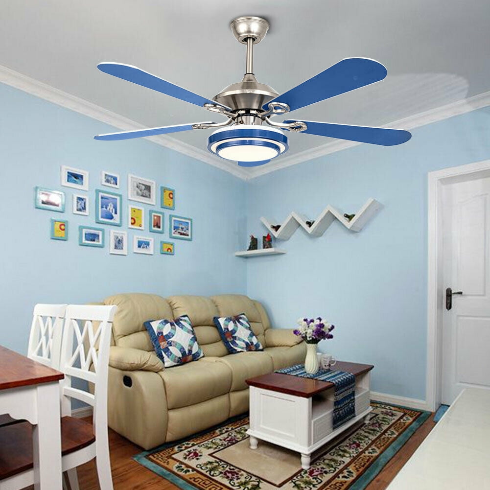 Denest 52'' Modern Invisible Ceiling Fan, Acrylic LED Light, Remote ...