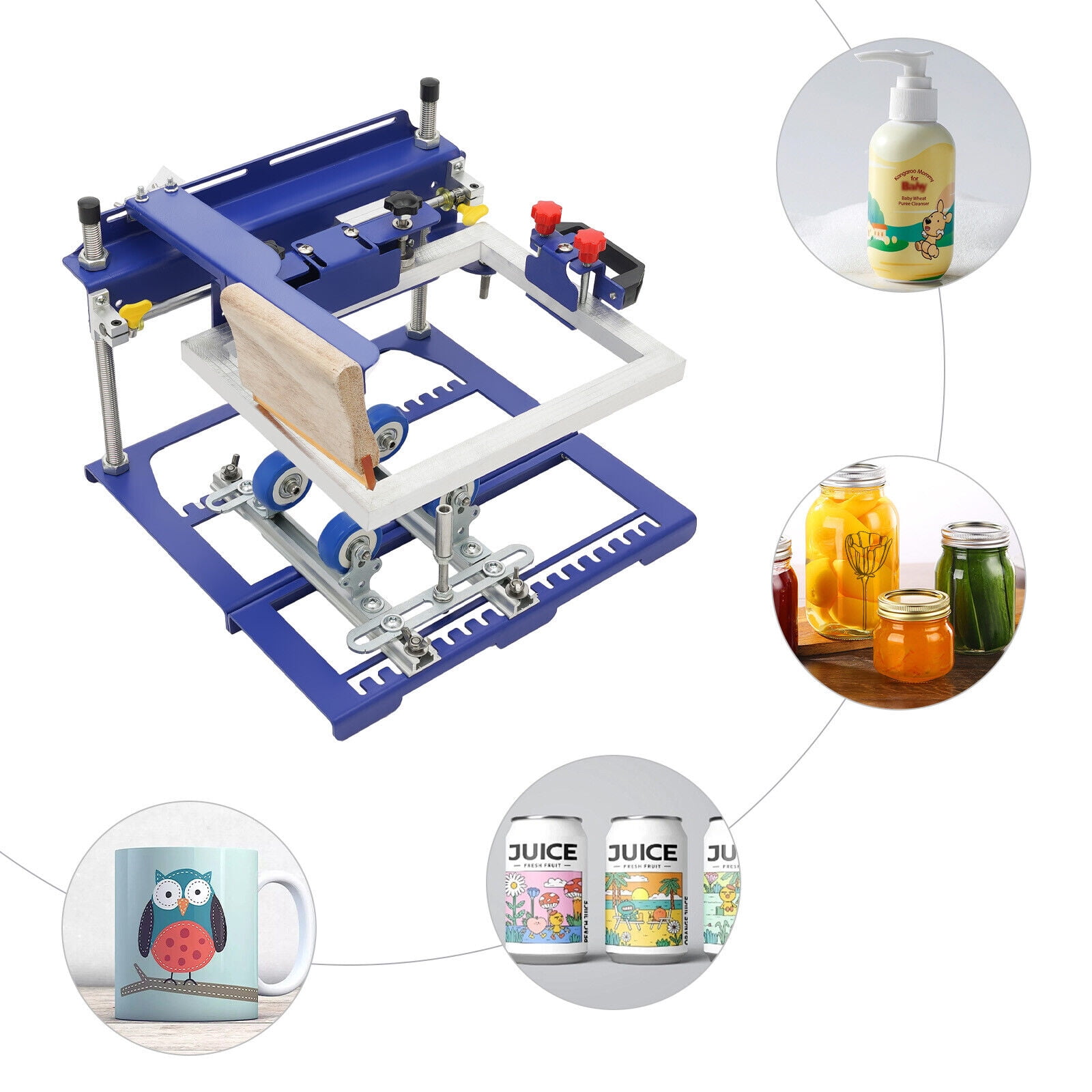 Denest Curved Surface Bottle Screen Printing Machine For Cylindrical ...